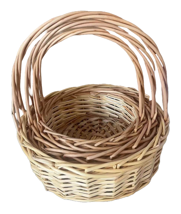Set of 3 Natural Willow Baskets | Wholesale Basket Retailer
