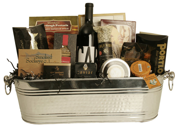 21" Oval Silver Beverage Bucket | Gift Baskets, Containers, & Display